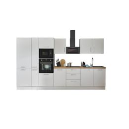 K&uuml;chenblock mit E-Ger&auml;ten CORNWALL (Zeile-Backofen-K&uuml;hlschrank-Mikrowelle-Apotheker) II