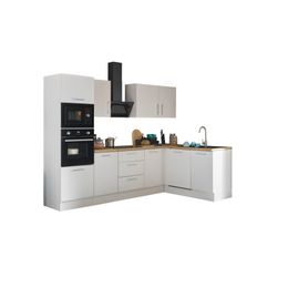 K&uuml;chenblock mit E-Ger&auml;ten CORNWALL (Ecke-Backofen-Geschirrsp&uuml;ler-Mikrowelle) II