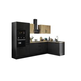 K&uuml;chenblock mit E-Ger&auml;ten CORNWALL (Ecke-Backofen-Mikrowelle-Apotheker) IV