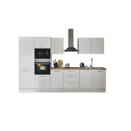 K&uuml;chenblock mit E-Ger&auml;ten CORNWALL (Zeile-Backofen-K&uuml;hlschrank-Mikrowelle) I