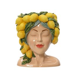 Kaemingk Vase Frau mit Zitronen DEKO