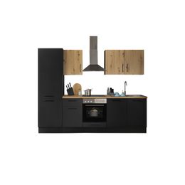 K&uuml;chenblock mit E-Ger&auml;ten CORNWALL (Zeile-K&uuml;hlschrank) III
