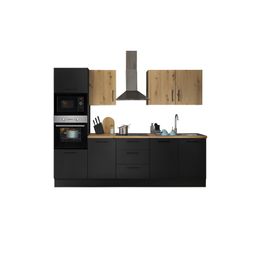 K&uuml;chenblock mit E-Ger&auml;ten CORNWALL (Zeile-Backofen-Mikrowelle) V
