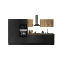 K&uuml;chenblock mit E-Ger&auml;ten CORNWALL (Zeile-Backofen-Geschirrsp&uuml;ler-K&uuml;hlschrank-Mikrowelle-Apotheker) III