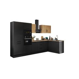 K&uuml;chenblock mit E-Ger&auml;ten CORNWALL (Ecke-Backofen-K&uuml;hlschrank-Mikrowelle) IV