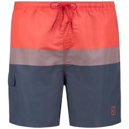Herren Gro&szlig;e Gr&ouml;&szlig;en | ADAMO Badeshorts mit Taschen Farbe blau/rot Gr&ouml;&szlig;e: 7XL