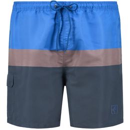 Herren Gro&szlig;e Gr&ouml;&szlig;en | ADAMO Badeshorts mit Taschen Farbe blau/dunkelblau Gr&ouml;&szlig;e: 5XL