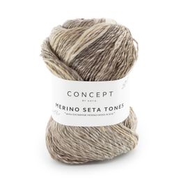 Merino Seta Tones von Katia, Beige-Grau-Braun, aus Schurwolle