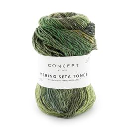 Merino Seta Tones von Katia, Gr&uuml;n-Schwarzgr&uuml;n, aus Schurwolle