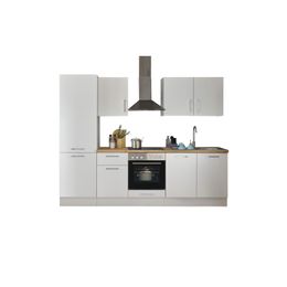 K&uuml;chenblock mit E-Ger&auml;ten CORNWALL (Zeile-K&uuml;hlschrank) I