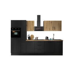 K&uuml;chenblock mit E-Ger&auml;ten CORNWALL (Zeile-Backofen-Geschirrsp&uuml;ler-K&uuml;hlschrank-Apotheker) VI