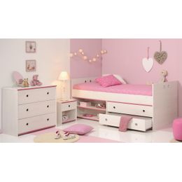 Parisot Bett mit Nachttisch und Kommode SMOOZY 23b