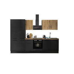 K&uuml;chenblock mit E-Ger&auml;ten CORNWALL (Zeile-K&uuml;hlschrank) VI