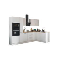 K&uuml;chenblock mit E-Ger&auml;ten CORNWALL (Ecke-Backofen-Mikrowelle-Apotheker) II