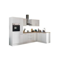 K&uuml;chenblock mit E-Ger&auml;ten CORNWALL (Ecke-Backofen-K&uuml;hlschrank-Apotheker) I