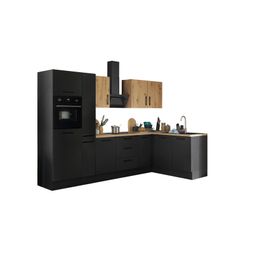 K&uuml;chenblock mit E-Ger&auml;ten CORNWALL (Ecke-Backofen-K&uuml;hlschrank-Apotheker) VI