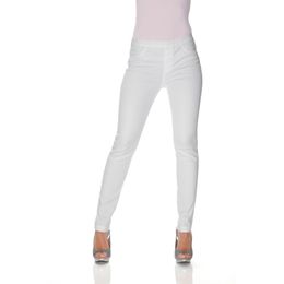 Heine Damen Jeansleggings, Wei&szlig;, Gr. 24, Leggings, Material: Baumwolle