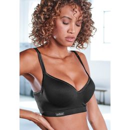 active by Lascana LASCANA ACTIVE Sport-Push-up-BH, Schwarz, Gr. 90B, Damen, Sport-BHs, Material: Polyamid, Elasthan