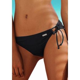 Lascana Damen Bikini-Slip, Schwarz, Gr. 38A/B/C/D, Bikinihosen, Material: Polyamid