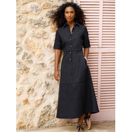 Heine Damen Jeans-Kleid, Schwarz, Gr. 34, Maxikleider, Material: Baumwolle