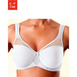 Damen Minimizer-BH, Wei&szlig;, Gr. 80E, Nuance by Lascana, Minimizer & Optimizer BHs, Material: Baumwolle