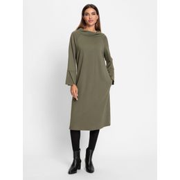 Heine Damen Jerseykleid, Gr&uuml;n, Gr. 44, Einfarbige Kleider, Material: Viskose