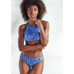 ELBSAND Damen Bikini-Slip, Blau, Gr. 38, Bikinihosen, Material: Polyamid