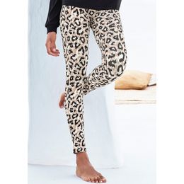 Lascana Damen Pyjamahose, Natur, Gr. 44/46, Pyjamas, Material: Baumwolle