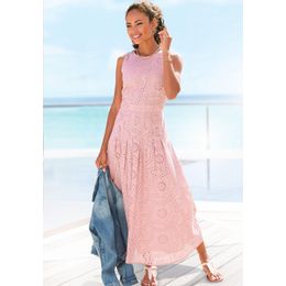 Buffalo Spitzenkleid, Lila, Gr. 34, Damen, Strandkleider, 100% Baumwolle