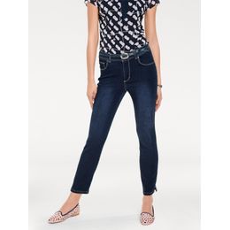 Heine Damen 7/8-Jeans, Schwarz, Gr. 34, Skinny, Material: Baumwolle, vielseitig kombinierbar