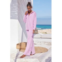 ELBSAND Damen Strickjacke, Rosa, Gr. 40/42, Sweatjacken, Material: Viskose