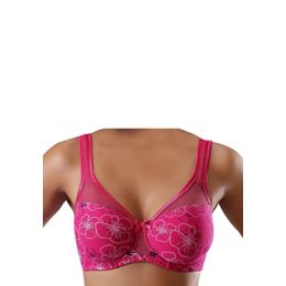 Damen Minimizer-BH, Lila, Gr. 80F, Nuance by Lascana, Minimizer & Optimizer BHs, Material: Baumwolle