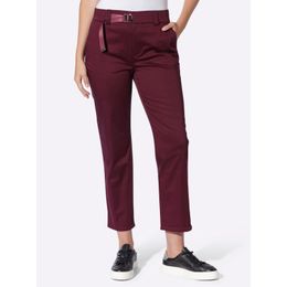 Heine Damen Chinohose, Rot, Gr. 48, 7/8-Hose, Material: Baumwolle