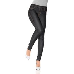 Heine Damen Jeansleggings, Schwarz, Gr. 17, Leggings, Material: Baumwolle