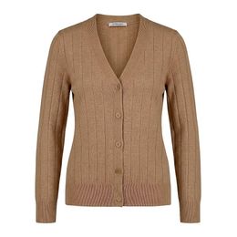 Peter Hahn - Strickjacke, braun, Gr. 40 / M - Schurwolle