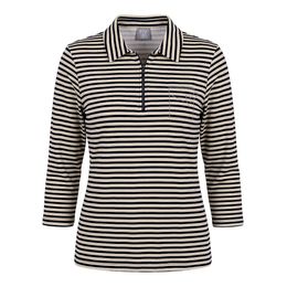 Rabe - Polo-Shirt mit 3/4-Arm, blau, Gr. 38 / S - Baumwolle