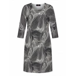 Emilia Lay - Strickkleid mit Rundhals-Ausschnitt, schwarz, Gr. 54 / XXL