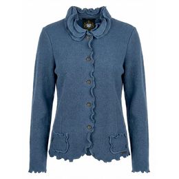 Peter Hahn Hammerschmid - Strickjacke, blau, Gr. 38 / S - Wolle
