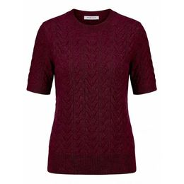 Peter Hahn - Rundhals-Pullover mit Kaschmir, lila, Gr. 44 / L - Schurwolle