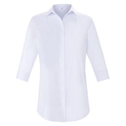 Emilia Lay - Longbluse mit 3/4-Arm, weiss, Gr. 54 / XXL - Baumwolle