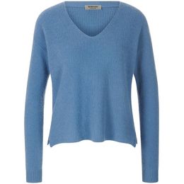 Peter Hahn - V-Pullover aus 100% Premium-Kaschmir, blau, Gr. 38 / S - Kaschmir