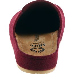MUBB Damen Pantoffel mit Memory-Fu&szlig;bett, bordeaux, Gr&ouml;&szlig;e 38