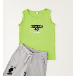 IDO M&auml;dchen Shorts "BABY BOY SUMMER SET"gr&uuml;n, Gr. 98, 100% Baumwolle - 93% Baumwolle, 7% Viskose, Hosen