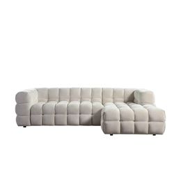 Ecksofa in moderner Bubble-Optik Vibana beige Ma&szlig;e (cm): B: 277 H: 72 T: 172.0 Sofas > Sofas nach Material > Stoffsofas &raquo; Sofa DE