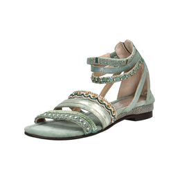 Lazamani Damen Schaftsandalette "Lazamani Sandalen Leder", Gr. 38sage, Leder, Schuhe