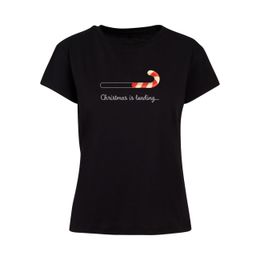 Merchcode Damen T-Shirt "Merchcode Damen Ladies Christmas Loading Box Tee"schwarz, Gr. S, bedruckt, 100% Baumwolle, Shirts