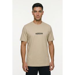 Herren T-Shirt "M LIN SJ T"wonder cargo, schwarz, Gr. S, adidas Sportswear, Obermaterial: 100% Baumwolle, Shirts, &uuml;berschnittene Schultern,