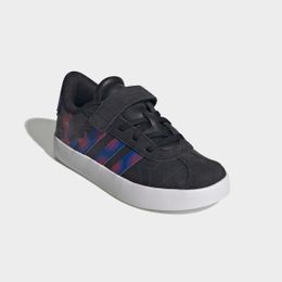 M&auml;dchen Sneaker "VL COURT SPIDER-MAN EL C", adidas Sportswear, Gr. 33core schwarz, royal blau, violet, Leder, Synthetik, Schuhe, Design auf den
