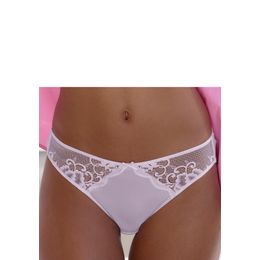 Damen Slip, PETITE FLEUR BY LASCANA, Gr. 363x wei&szlig;, Spitze, Obermaterial: 88% Polyamid, 12% Elasthan, Unterhosen, mit floraler Spitze und weichem