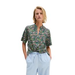 Marc O'Polo MARC O'POLO Damen Kurzarmbluse "aus bedrucktem Baumwoll-Voile"medium braun, Gr. 46, bedruckt, Obermaterial: 100% Baumwolle, Blusen